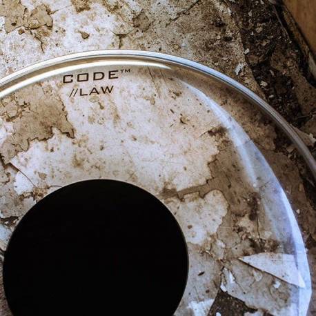 Peau CODE simple pli transparente avec renfort rond noir central